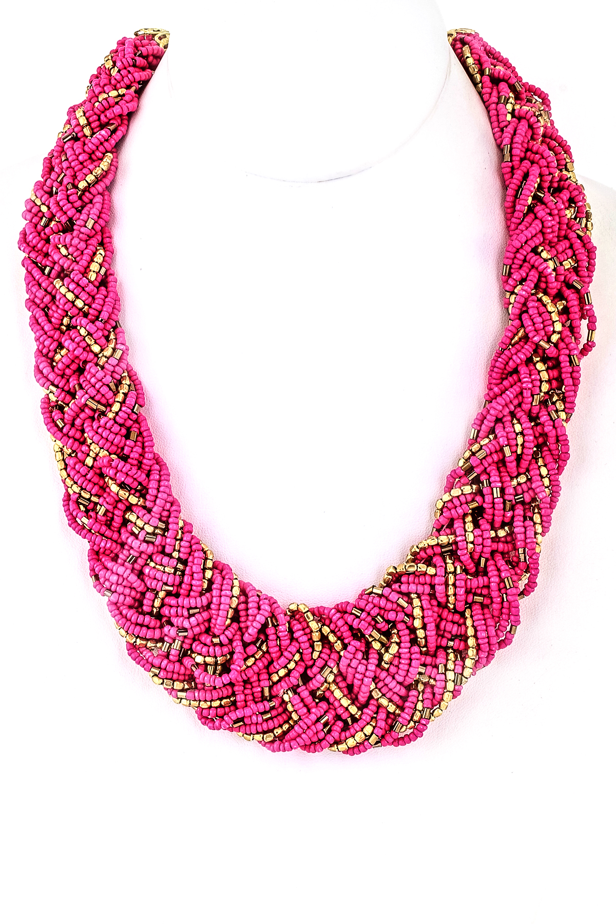 Braided Seed Bead And Metal Necklace Necklaces braided-seed-bead-and-metal-necklace-necklaces