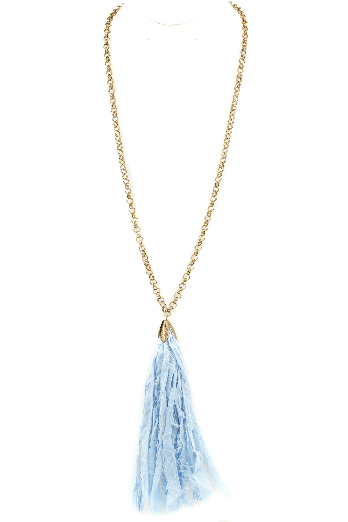 Fabric Tassel Long Necklace Necklaces