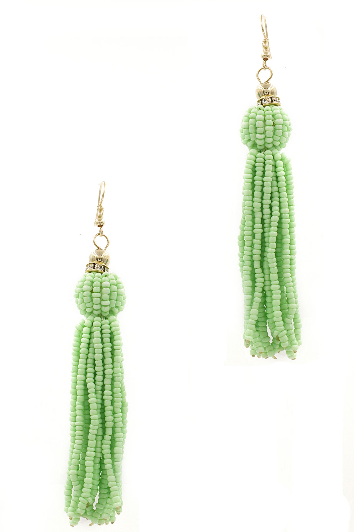 Seed Bead Tassel Earrings