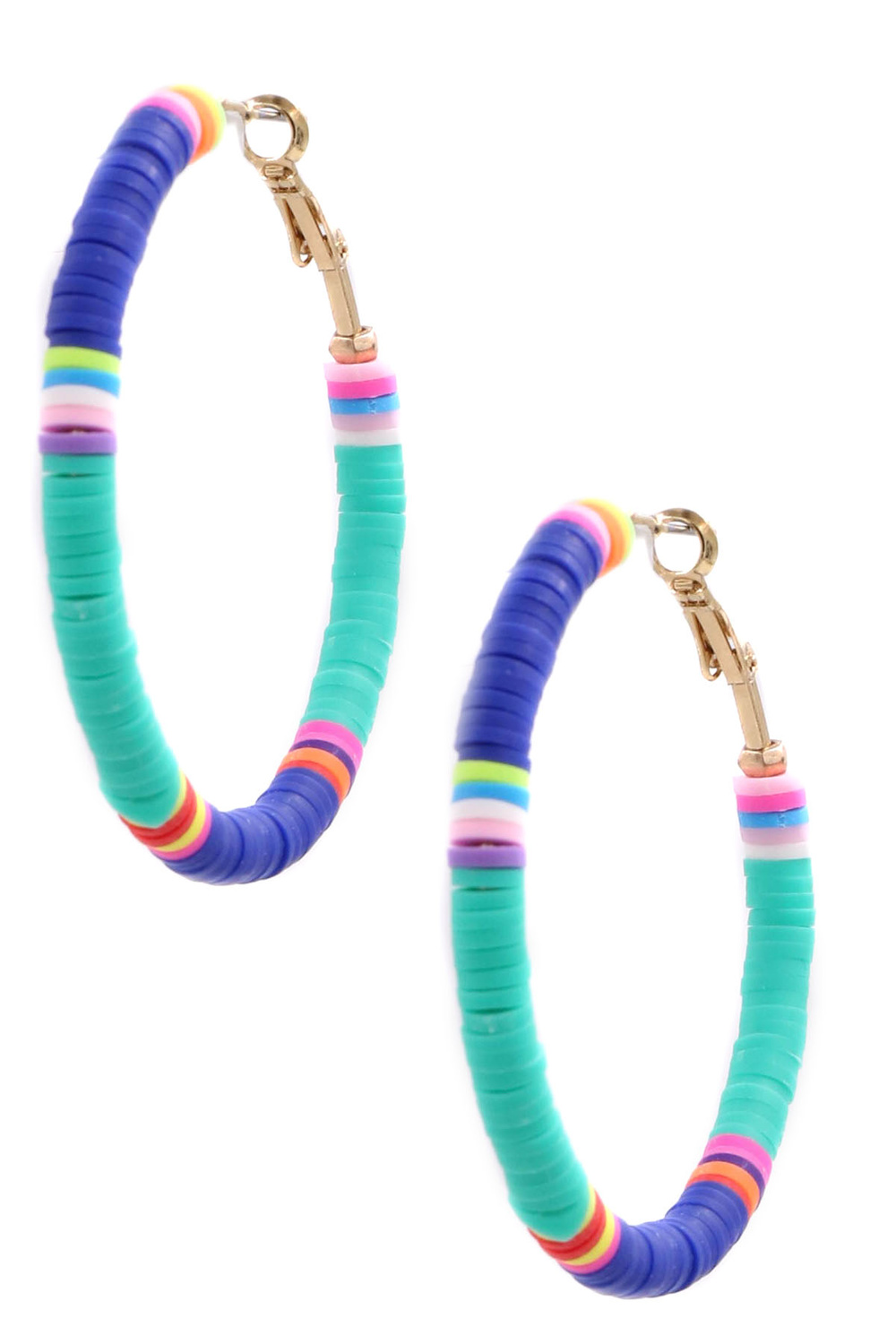 DARK GRAY Rubber Hoop Earrings