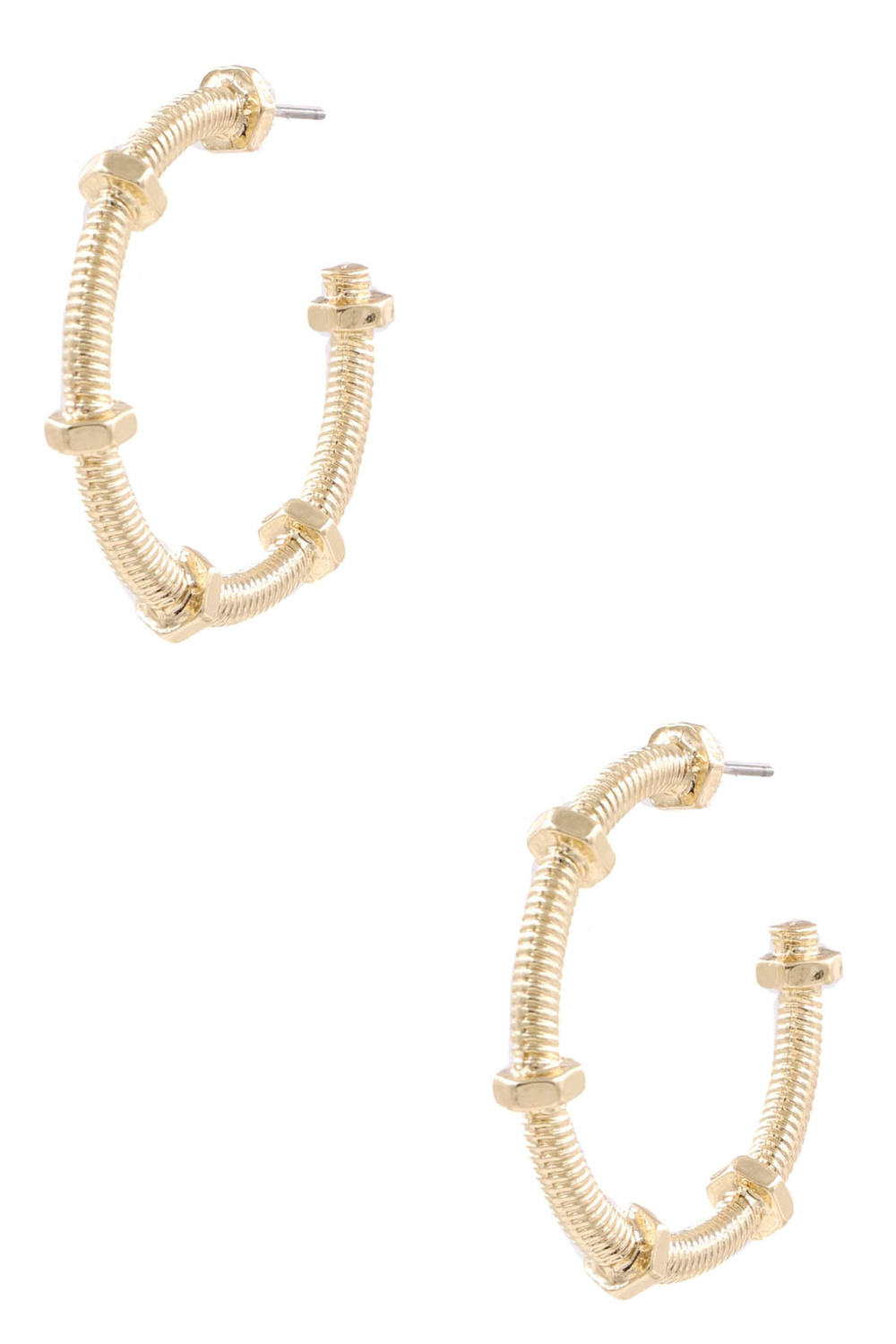 GOLD Metal Hoop Earrings