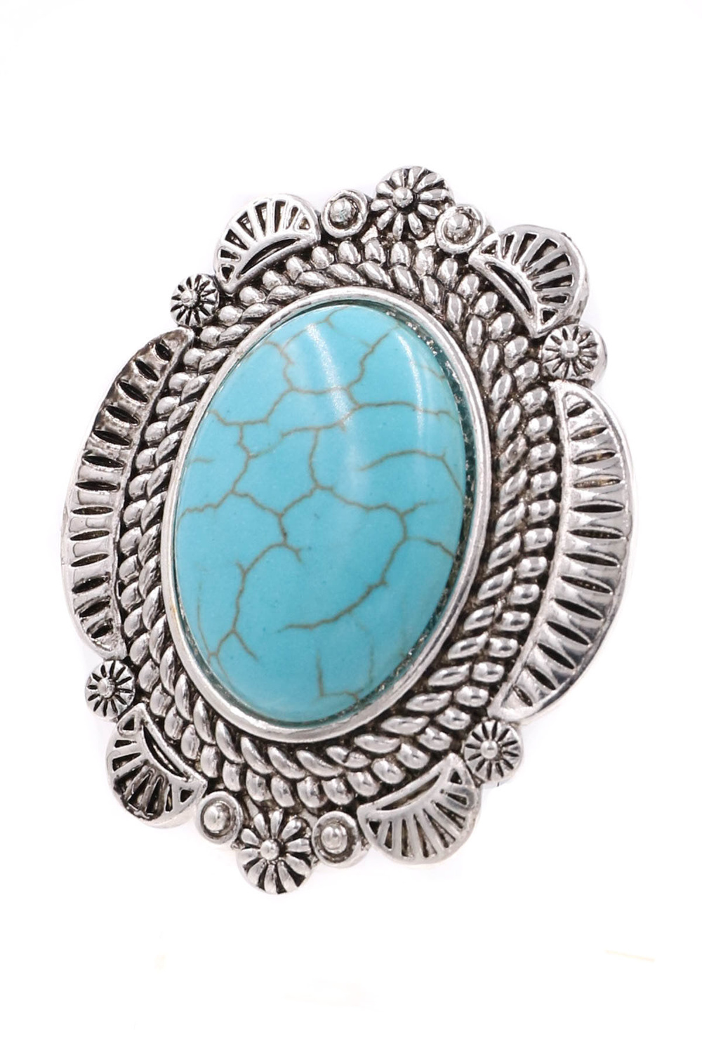 TURQUOISE Western Stone Ring - Rings