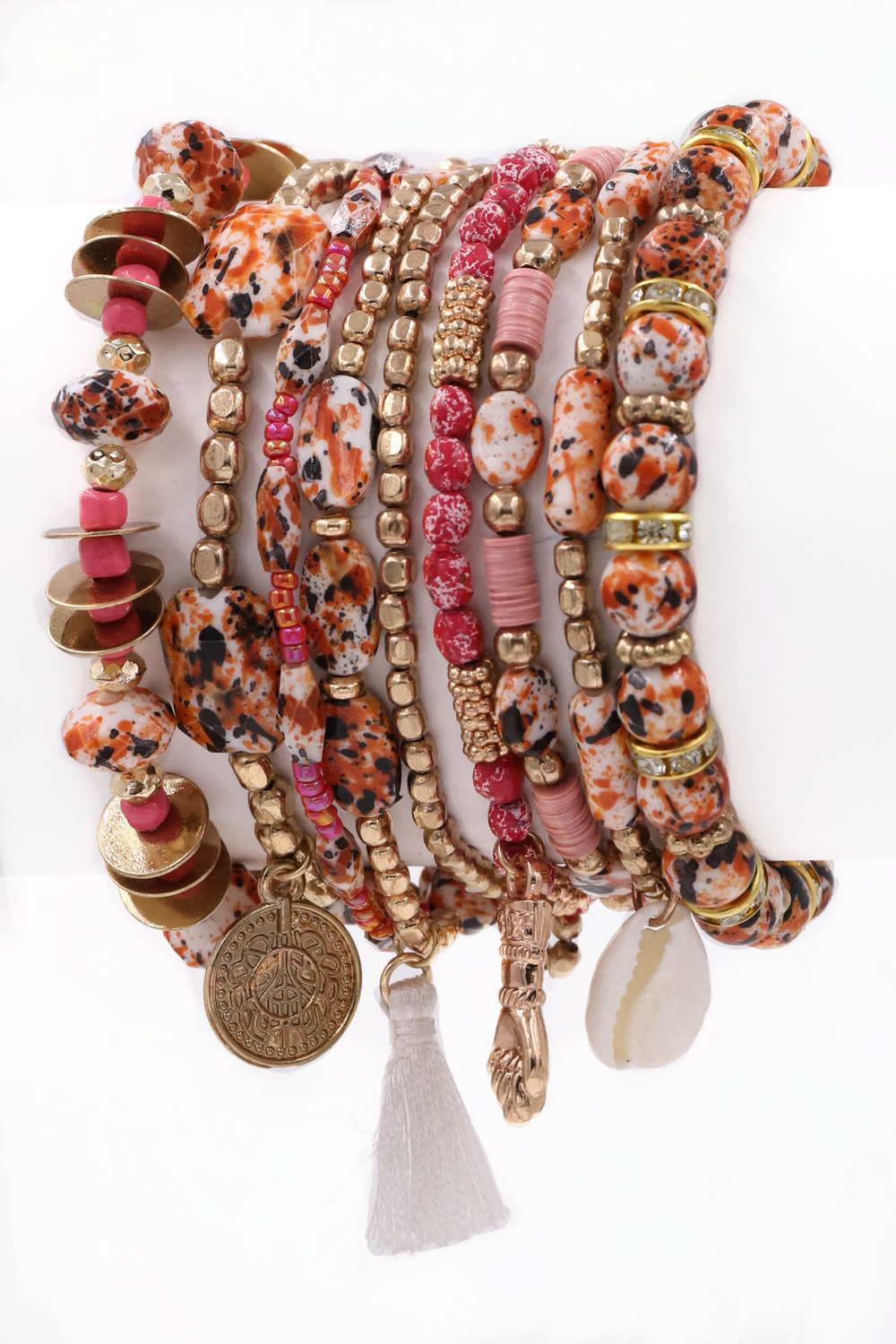 PEACH Assorted Bead Bracelet Set - Bracelets