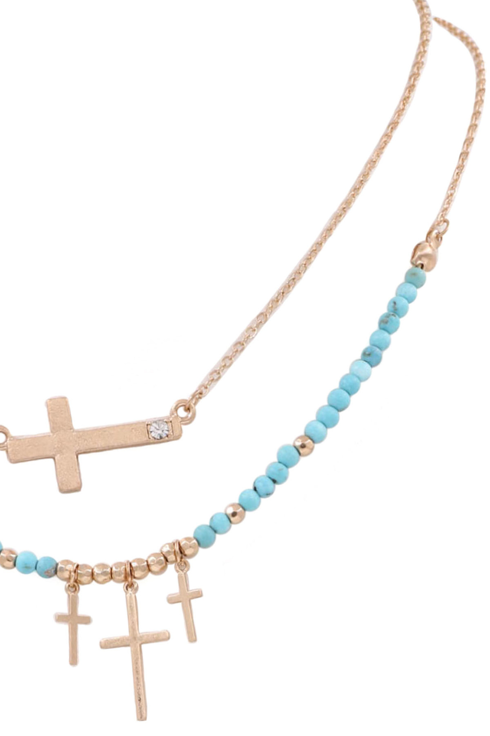 MINT Cross Pendant 2-Piece Necklace Set - Necklaces