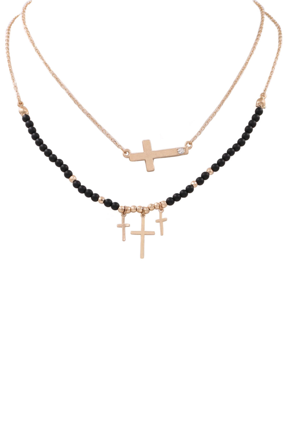 MINT Cross Pendant 2-Piece Necklace Set - Necklaces