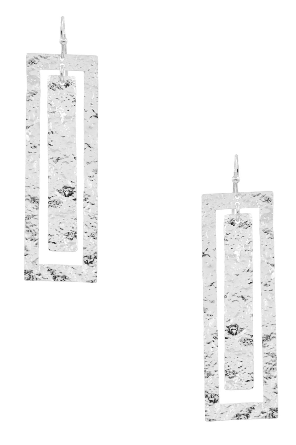 GOLD Layered Rectangular Drop Earrings