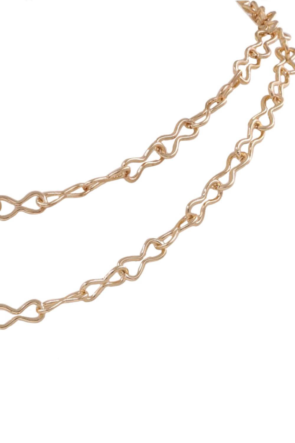 GOLD Metal Layered Infinity Cut Out Necklace - Necklaces